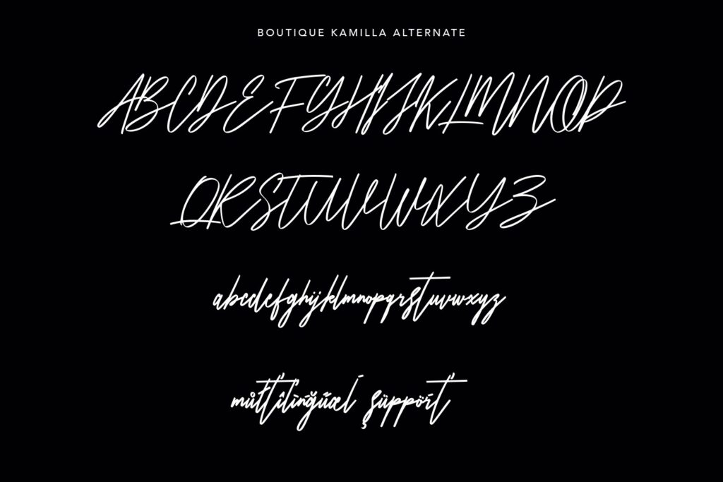 Boutique Kamilla Signature Typeface – MasterBundles