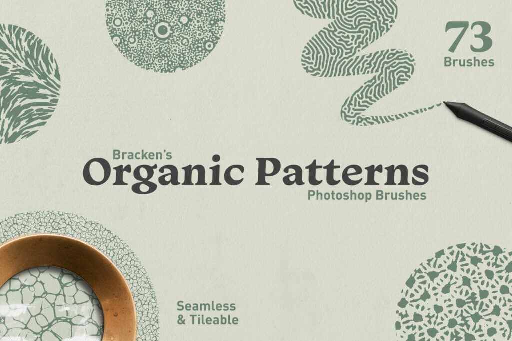 Organic Patterns - Photoshop Brushes – MasterBundles