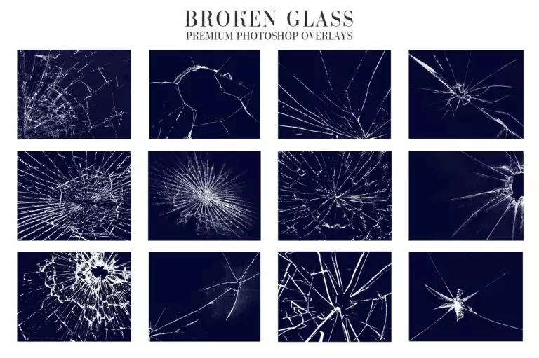 Broken Glass Overlays Photoshop – MasterBundles