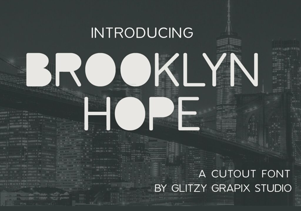 Brooklyn Hope Cutout Font – MasterBundles