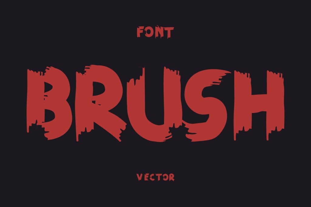 Vector Font. Brush – MasterBundles