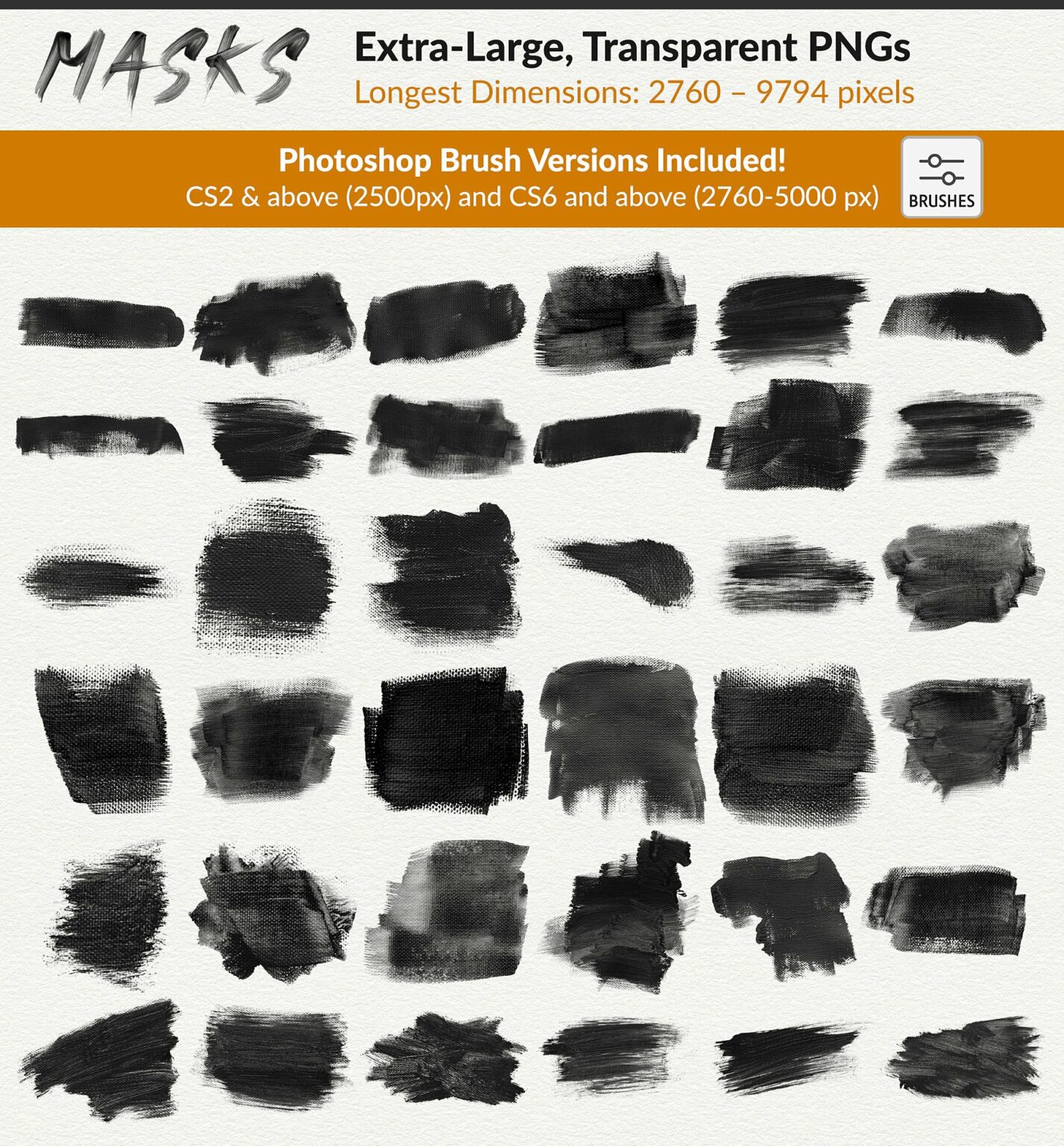 Brushed Canvas Masks and Brushes – MasterBundles