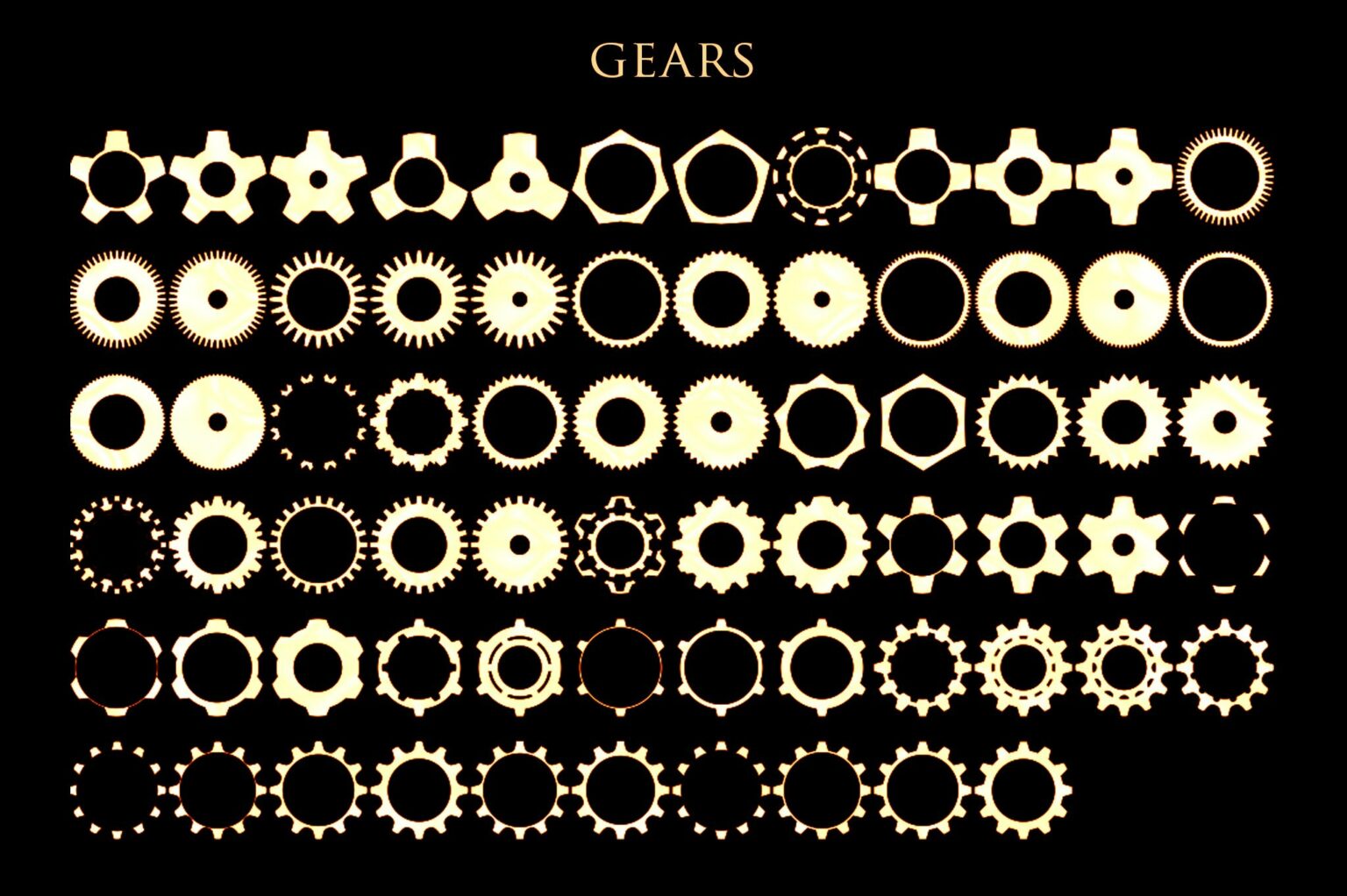 Gear Toolkit(Brushes, JPG, PNG, SVG) – MasterBundles