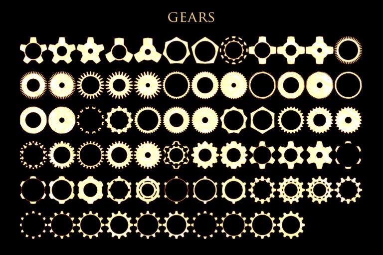 Gear Toolkit(Brushes, JPG, PNG, SVG) – MasterBundles