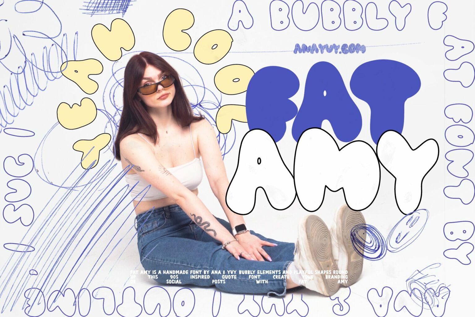 FAT AMY | 2000s bubbly graffiti font – MasterBundles