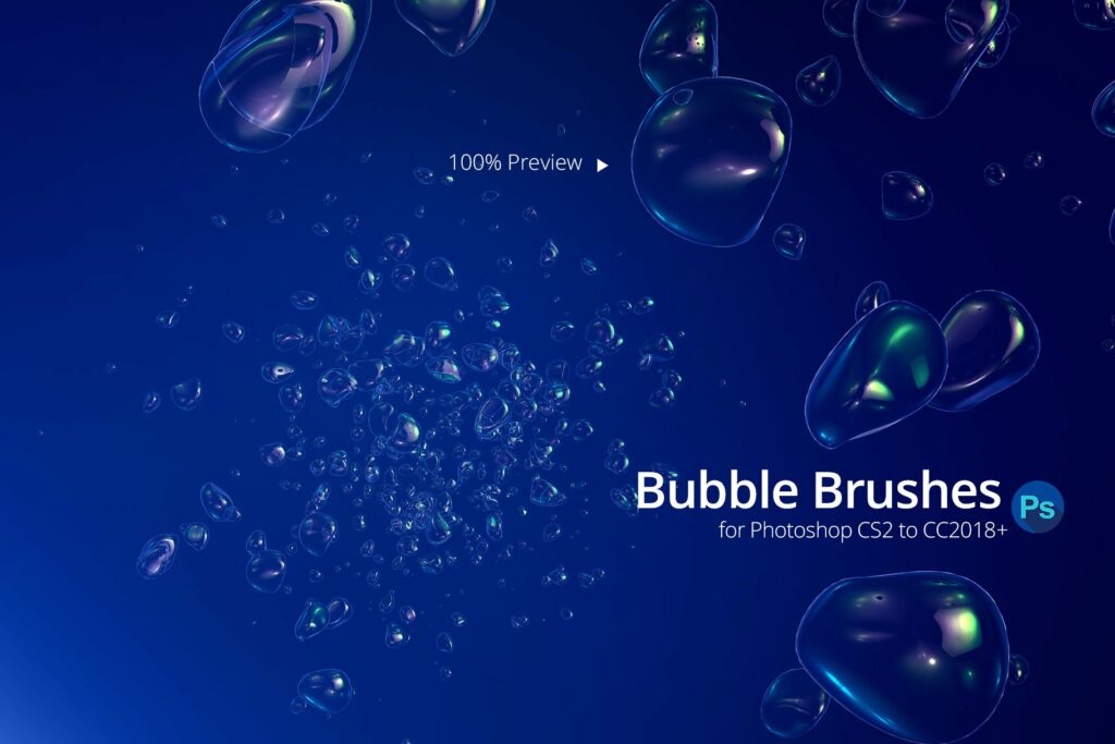 60 Bubble Brushes for Photoshop – MasterBundles