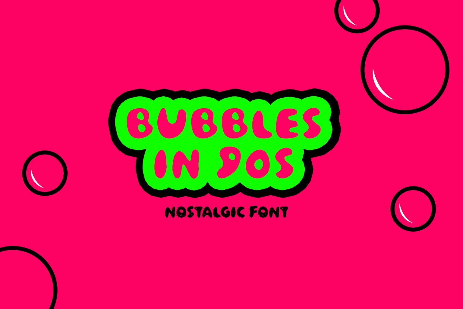90s Nostalgic Font - Bubbles in 90s – MasterBundles