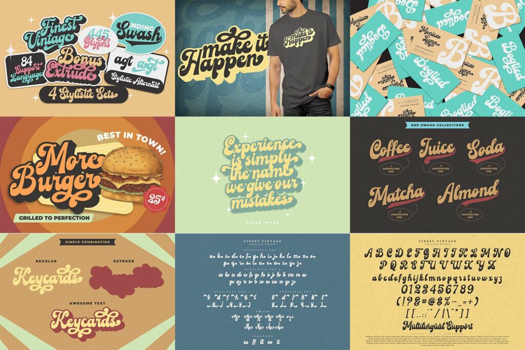 Vintage Retro Script Font Bundle – MasterBundles