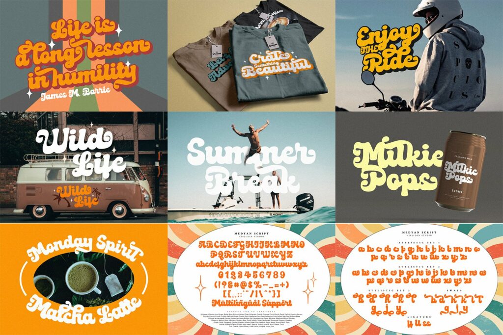 Vintage Retro Script Font Bundle – MasterBundles