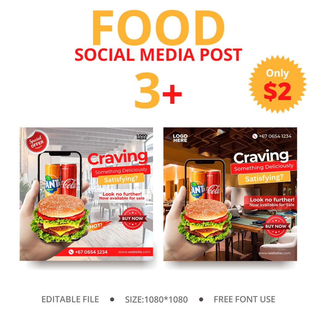 Food Social Media Post Bundles - MasterBundles