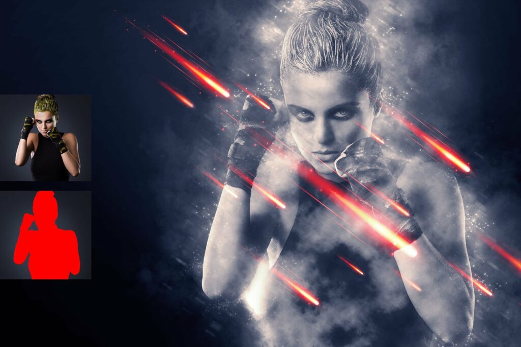 Burn Spark Effect Photoshop Action – MasterBundles