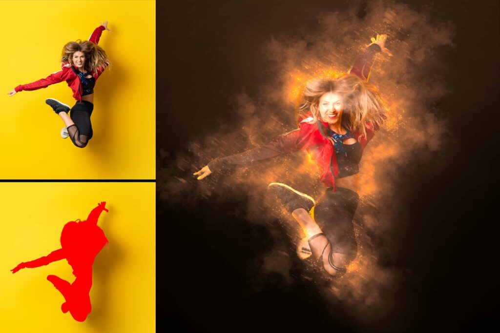 Burn Spark Effect Photoshop Action – MasterBundles
