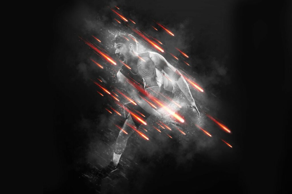 Burn Spark Effect Photoshop Action – MasterBundles