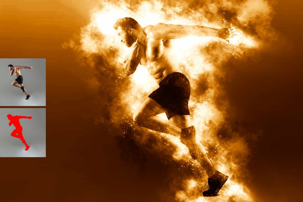 Burn Spark Effect Photoshop Action – MasterBundles