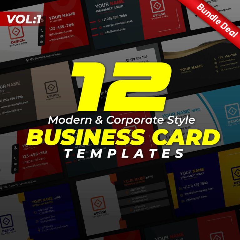 12 Modern & Corporate Style Business Card Templates - Only $10 ...