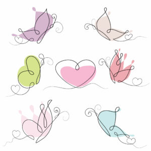 Floral Arrangement in the Style of Line Art - MasterBundles