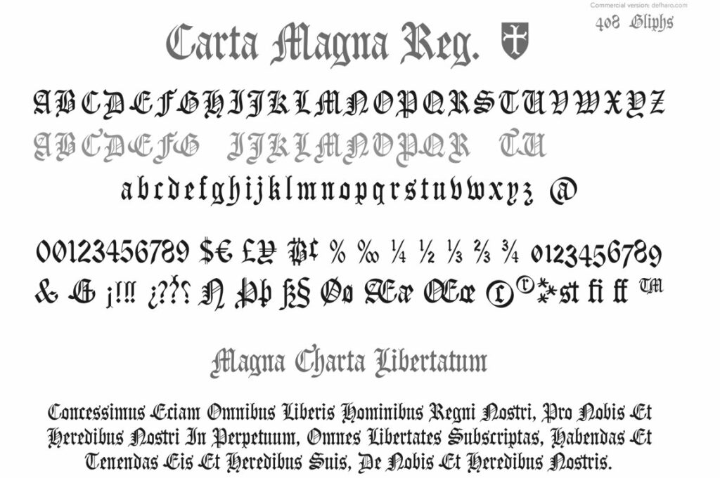 Carta Magna, gothic fonts – MasterBundles