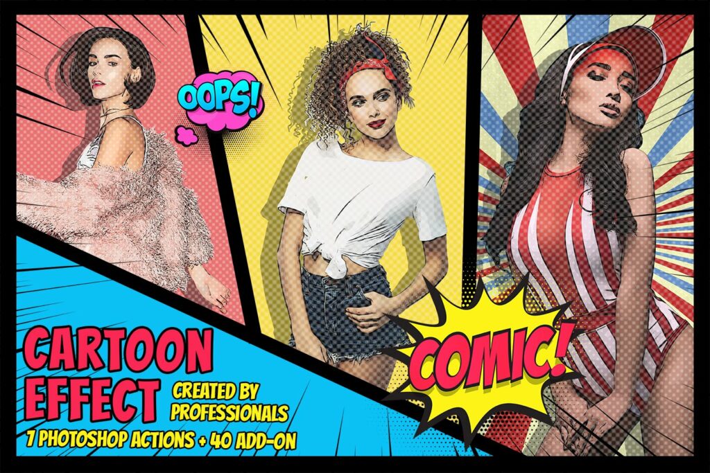 Cartoon Effect Photoshop Actions – MasterBundles