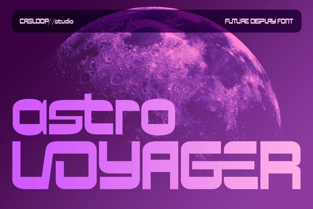 Astro Voyager Futuristic Typeface – MasterBundles