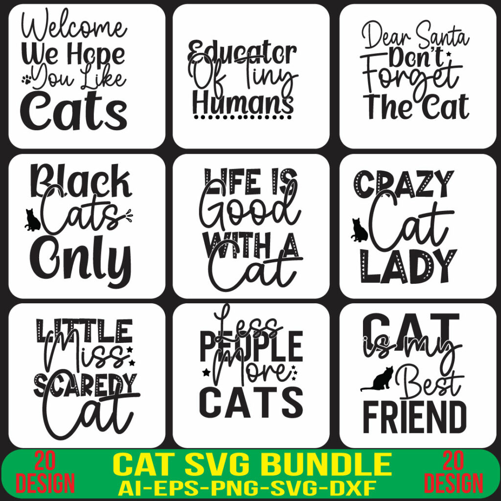 Cat Svg Bundle - MasterBundles
