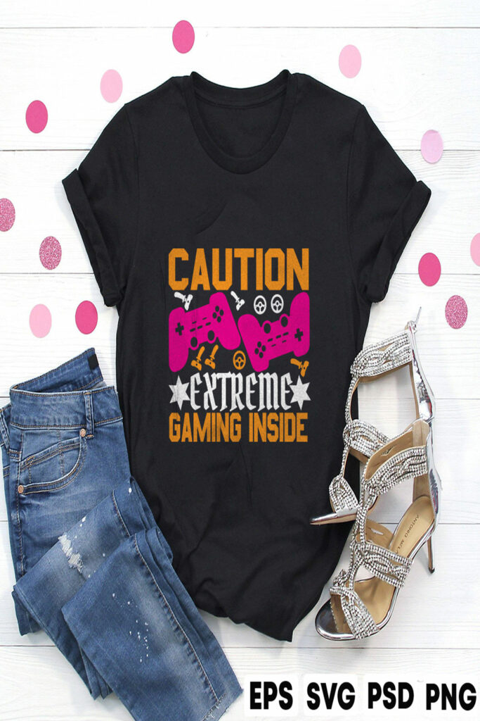 Caution Extreme Gaming Inside - MasterBundles