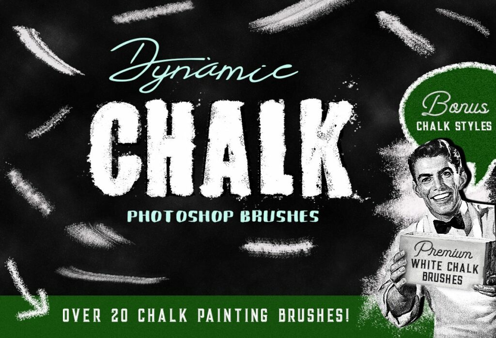 Photoshop brushes chalk & Styles – MasterBundles