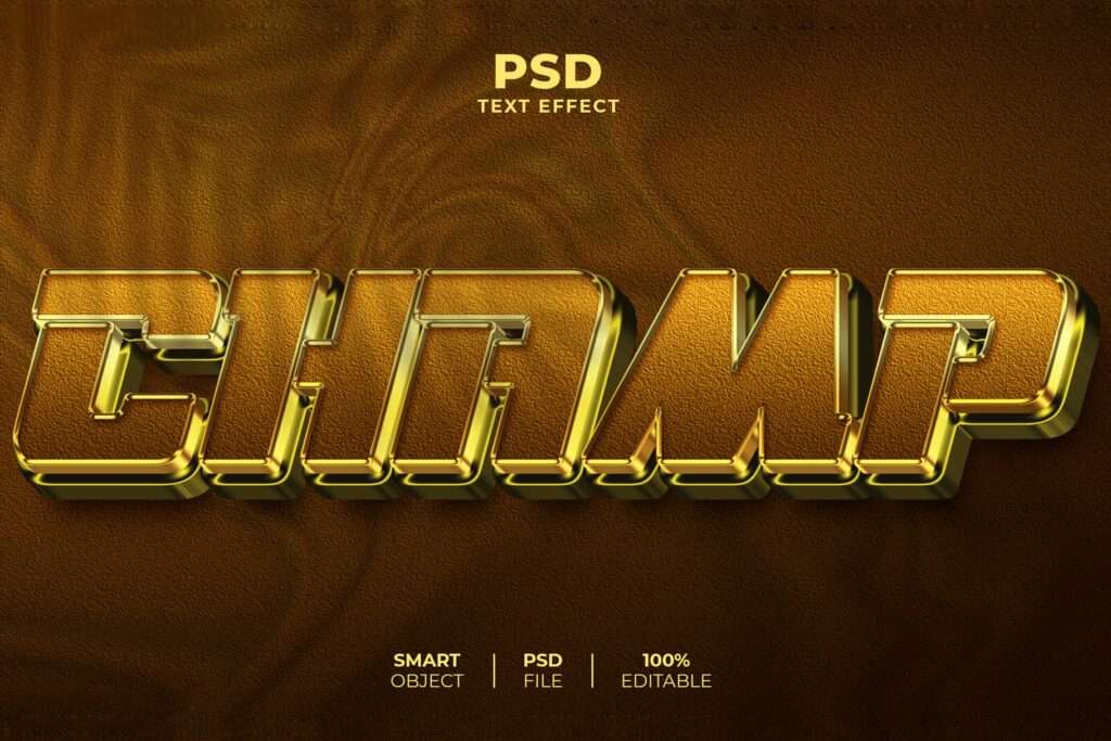 Champ 3D editable text effect – MasterBundles