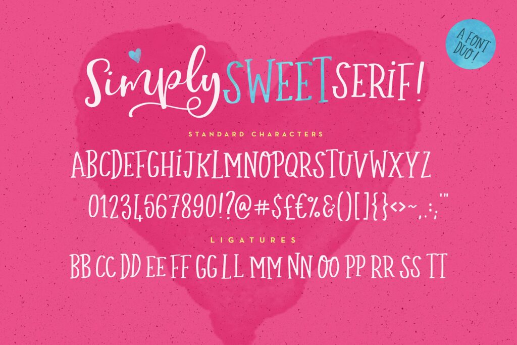 The Simply Sweet Font Duo – MasterBundles