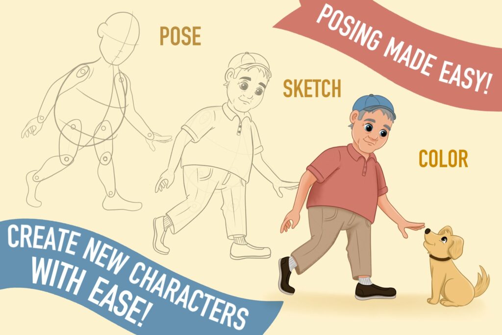 Character Pose Brush Kit - Male – MasterBundles