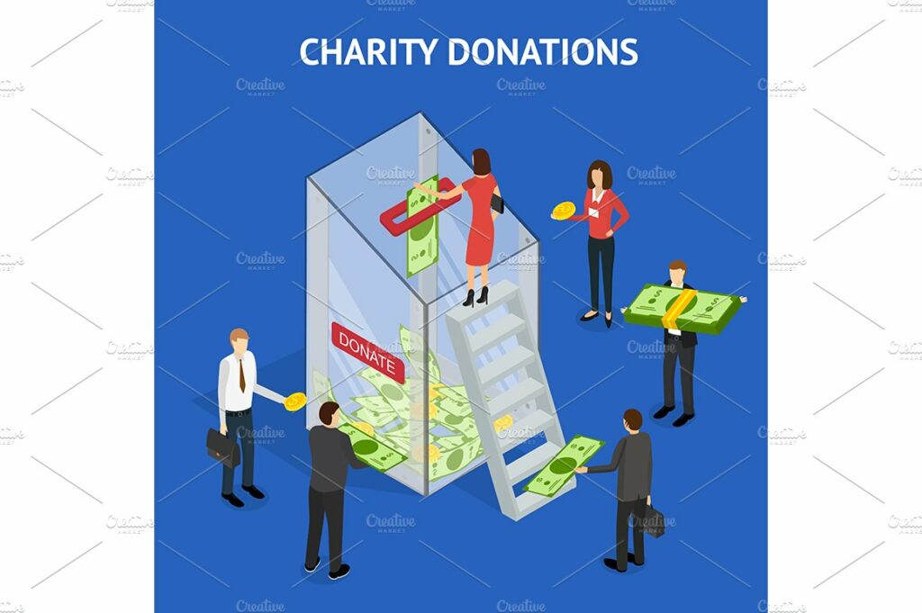 Charity Donation Funding Concept 3d – MasterBundles