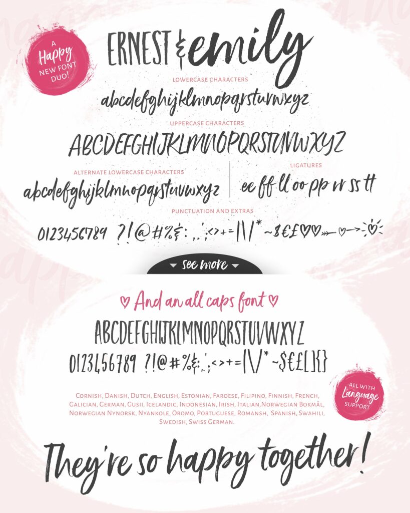 NEW!Ernest & Emily Font Duo – MasterBundles