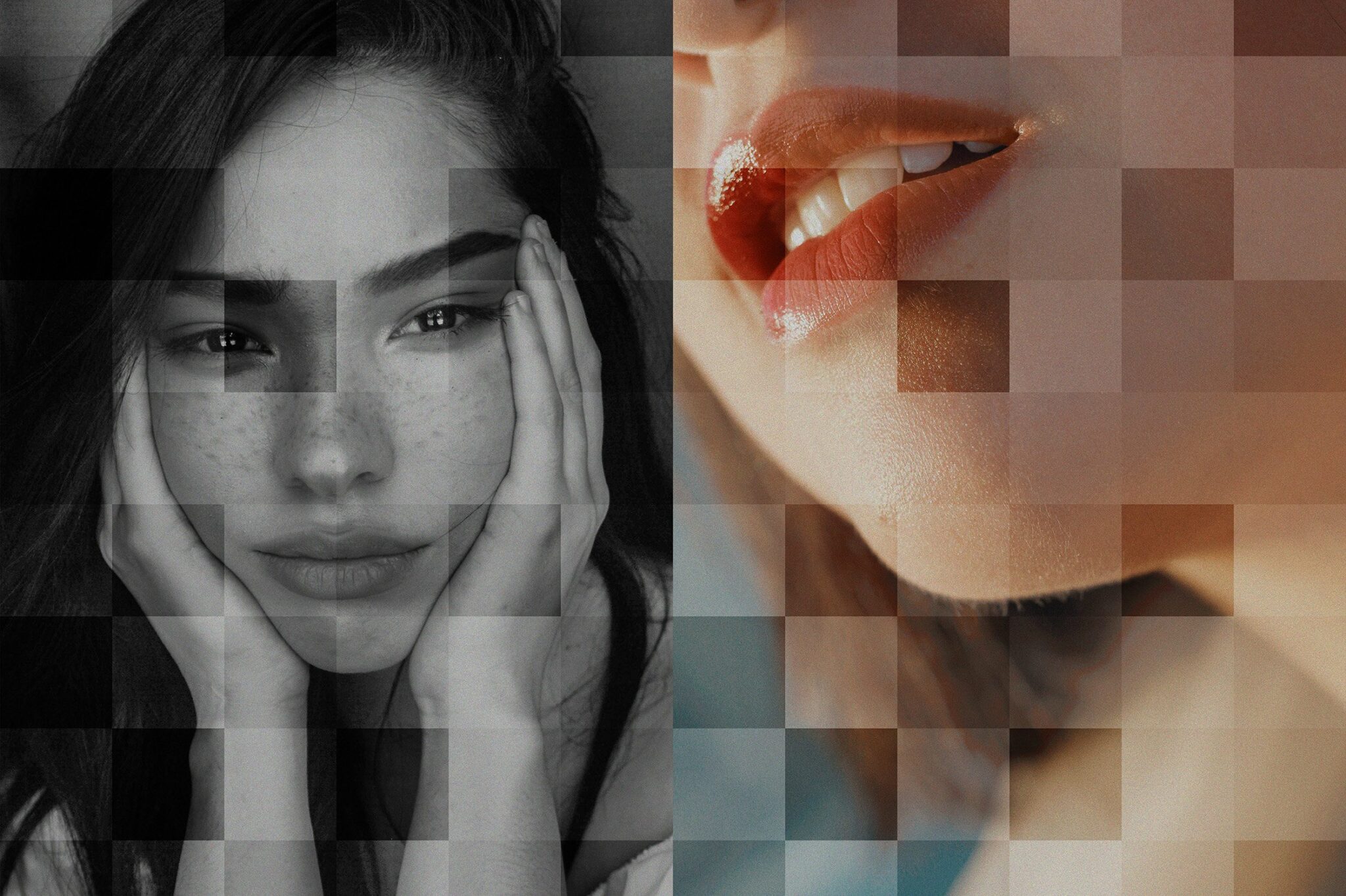 Checkered Pixelated Poster Effect – MasterBundles