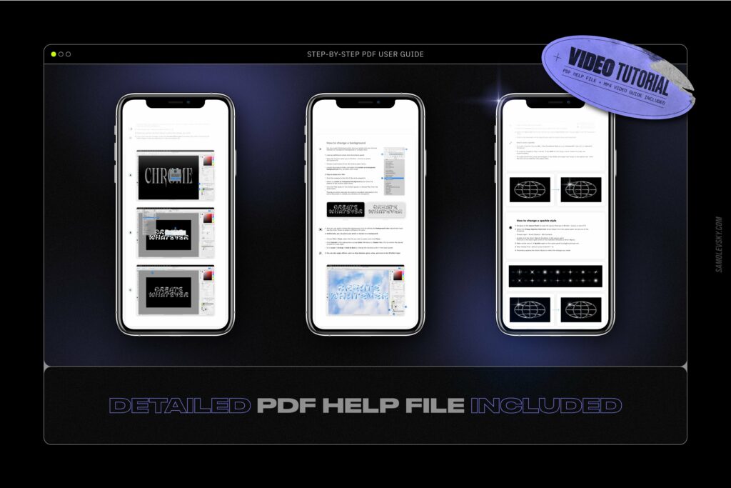 Chrome 3D Photoshop Effect + Shapes – MasterBundles