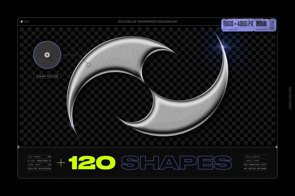 Chrome 3D Photoshop Effect + Shapes – MasterBundles