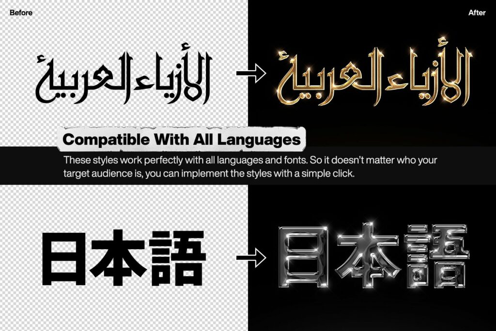 Chrome Text Styles – MasterBundles