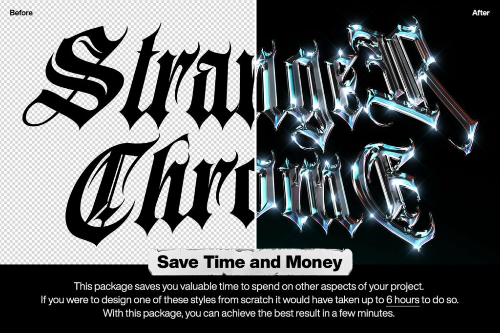 Chrome Text Styles Vol.2 – MasterBundles