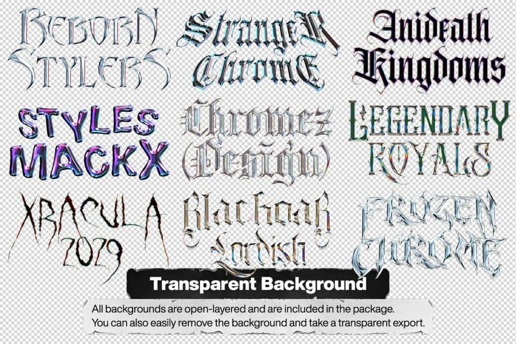 Chrome Text Styles Vol.2 – MasterBundles