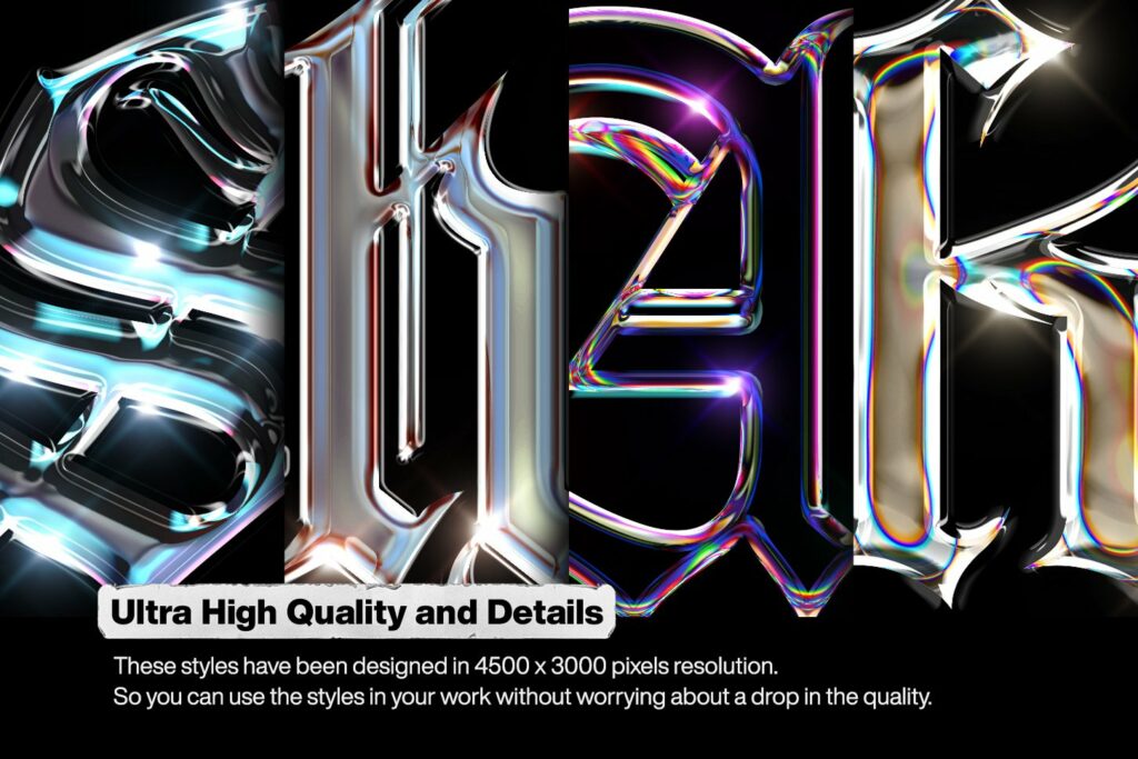 Chrome Text Styles Vol.2 – MasterBundles