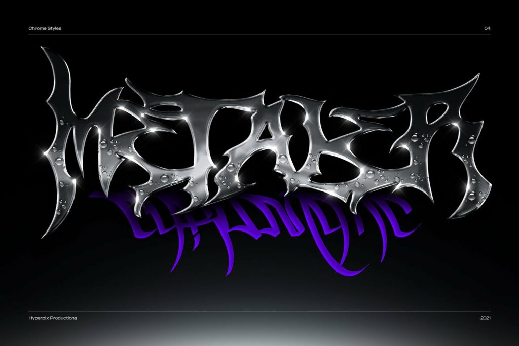 Chrome Text Styles Vol.3 – MasterBundles