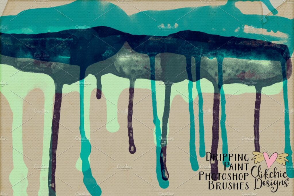 Dripping Paint Photoshop Brushes – MasterBundles