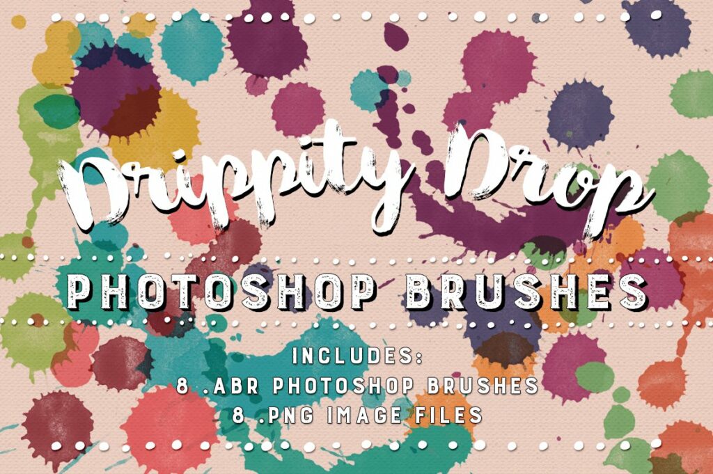 Drippity Drop Photoshop Brushes – MasterBundles