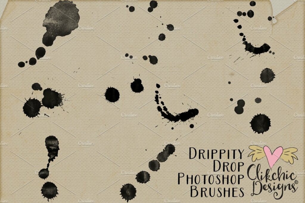 Drippity Drop Photoshop Brushes – MasterBundles