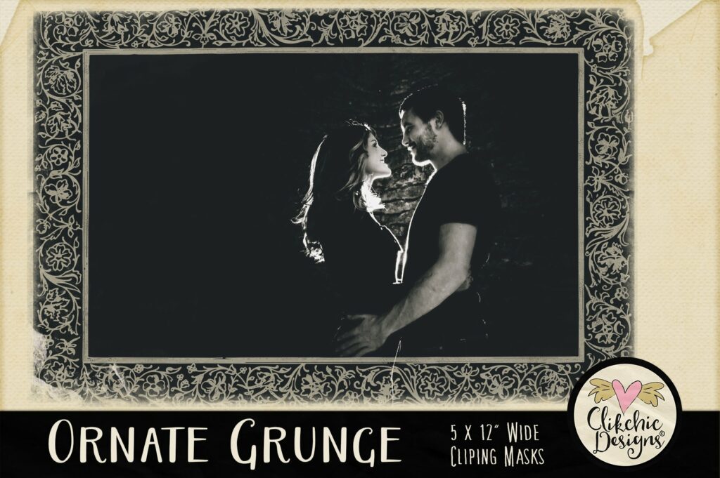 Ornate Grunge Clipping Masks – MasterBundles