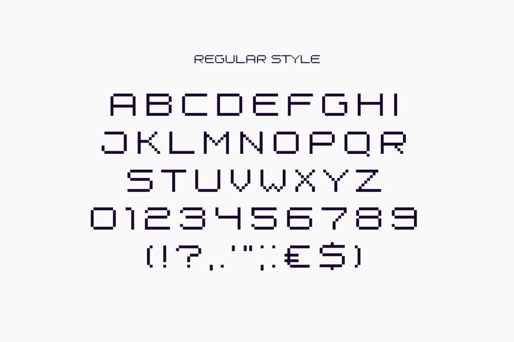 Neo Pixel pixel hologram glitch font – MasterBundles