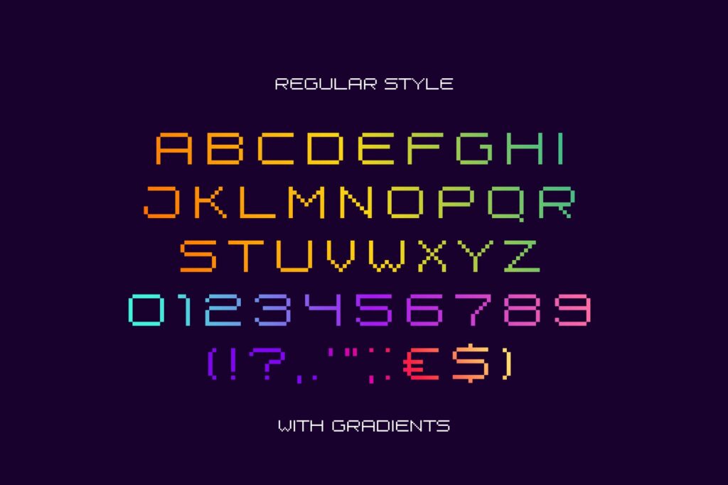 Neo Pixel pixel hologram glitch font – MasterBundles