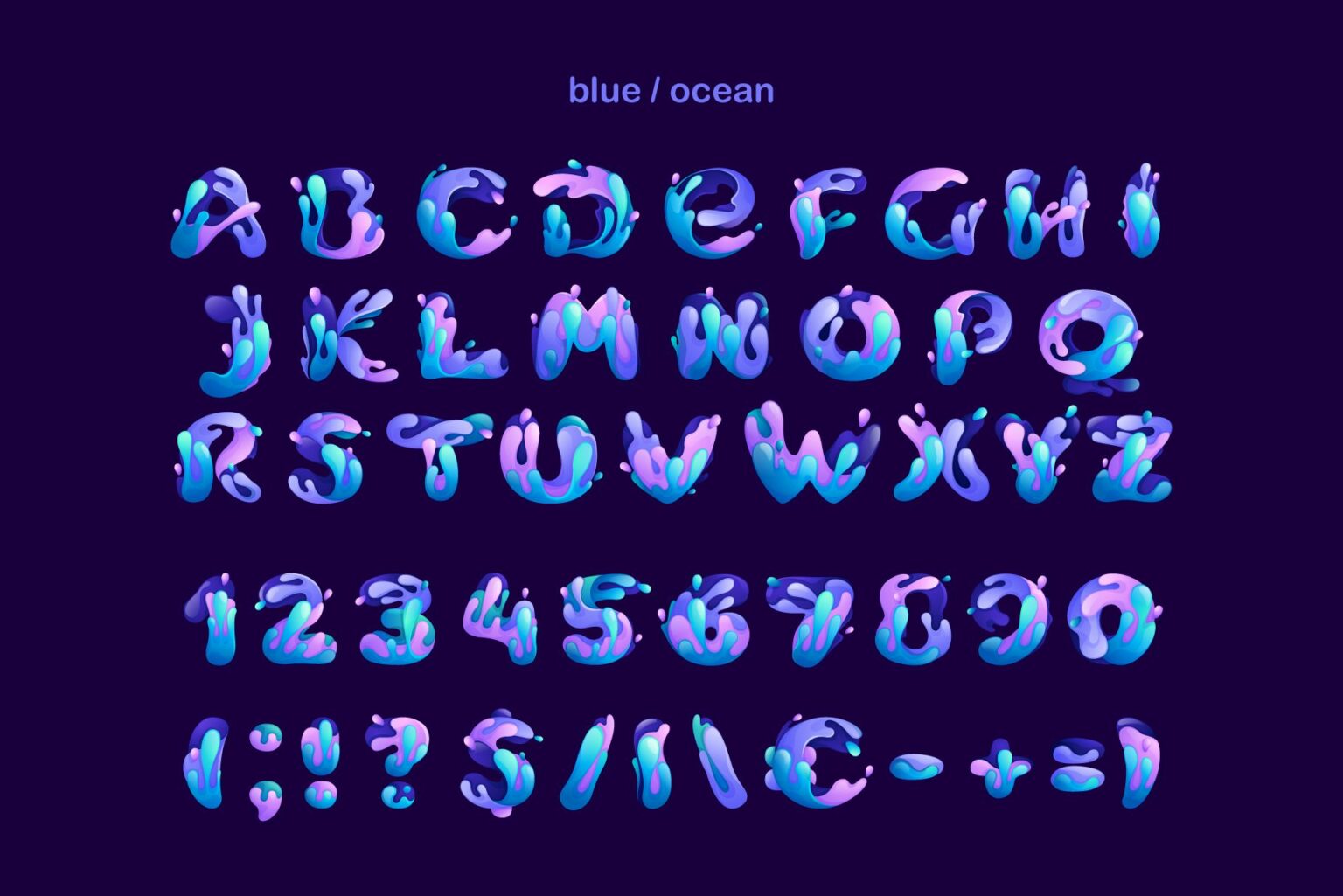 Paint Splashes Color Font – MasterBundles