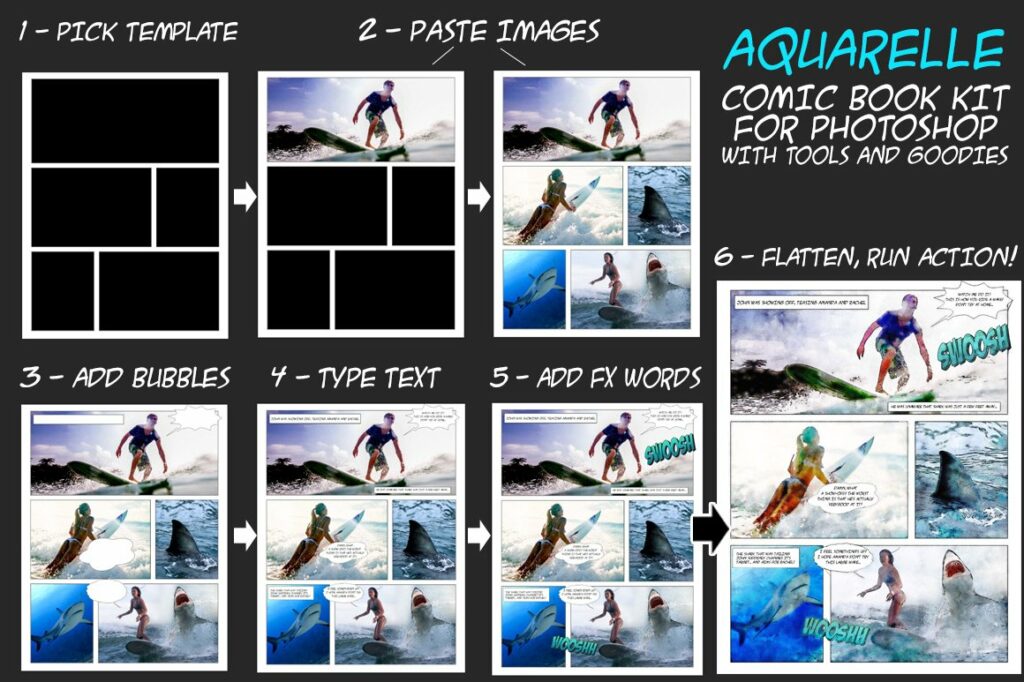 Aquarelle Comic Book Creator – MasterBundles