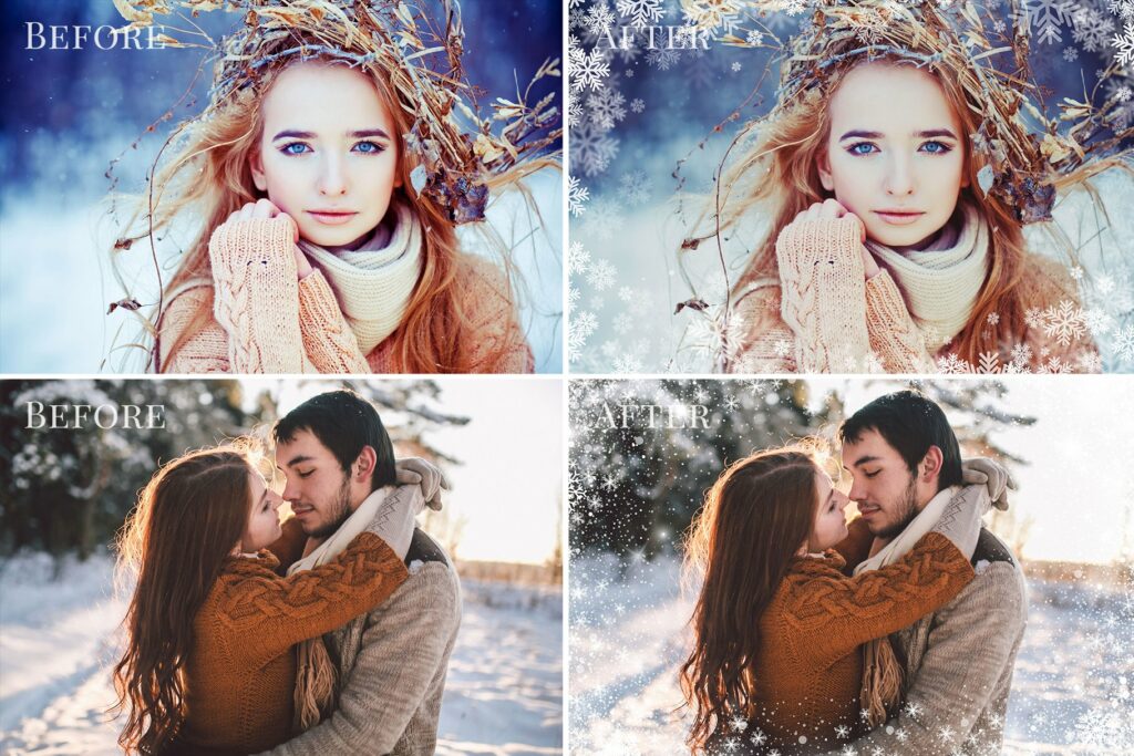 Snowflake Frames Photo Overlays – MasterBundles