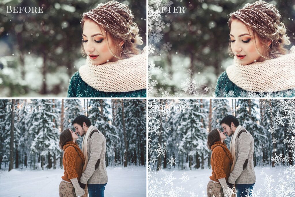 Snowflake Frames Photo Overlays – MasterBundles