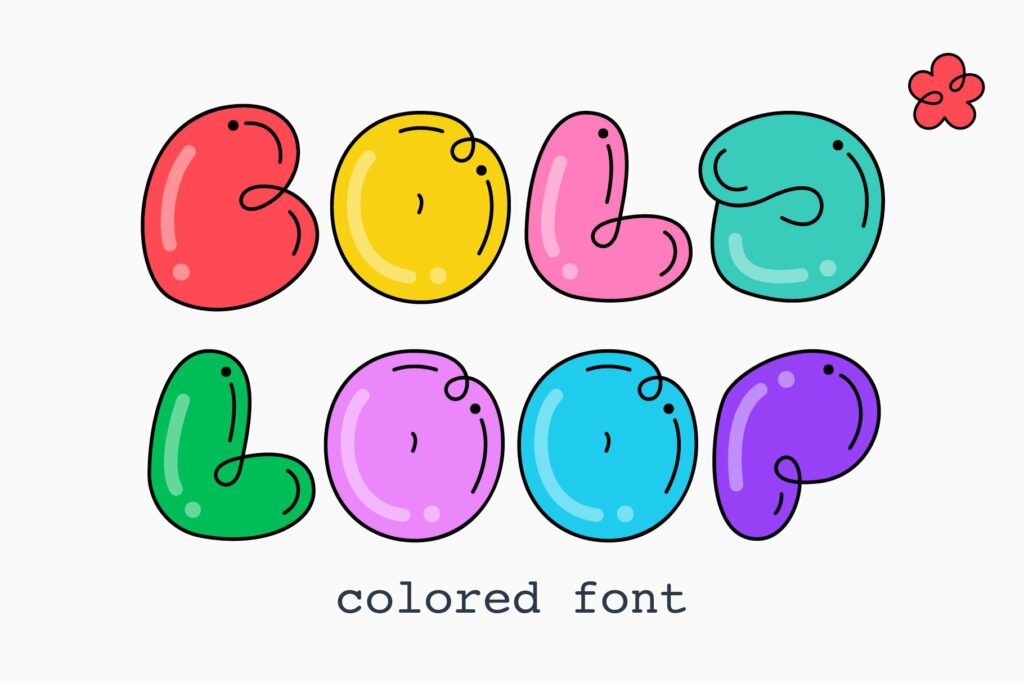 Bold Loop colored font – MasterBundles